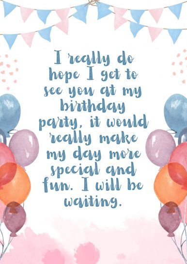 Birthday Invitation Messages / Birthday Invitation Card Download